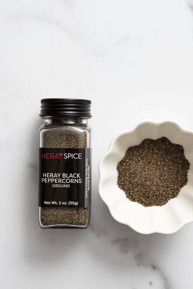 Ground Black Peppercorn 2 Oz (55 grams) – Heray Spice